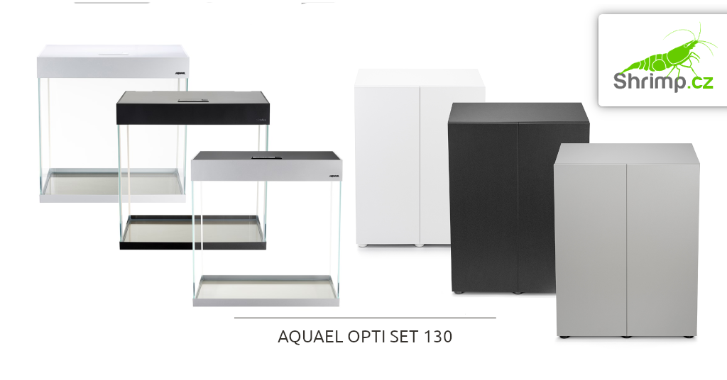 Aquael Akvarijní set OPTI SET 130 šedý, 130 l